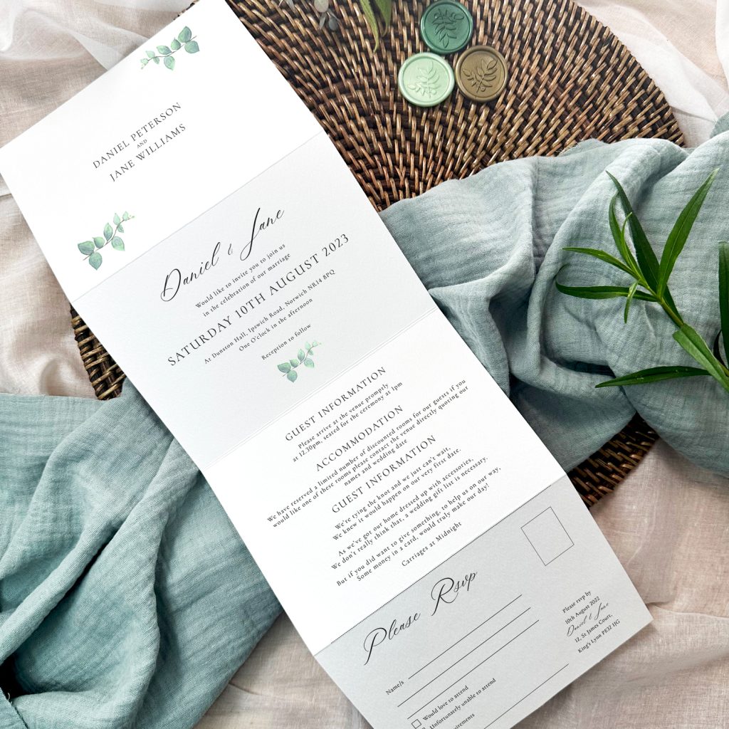 Evanna Single Wedding Invitations | Wedding Stationery | Tops Designs