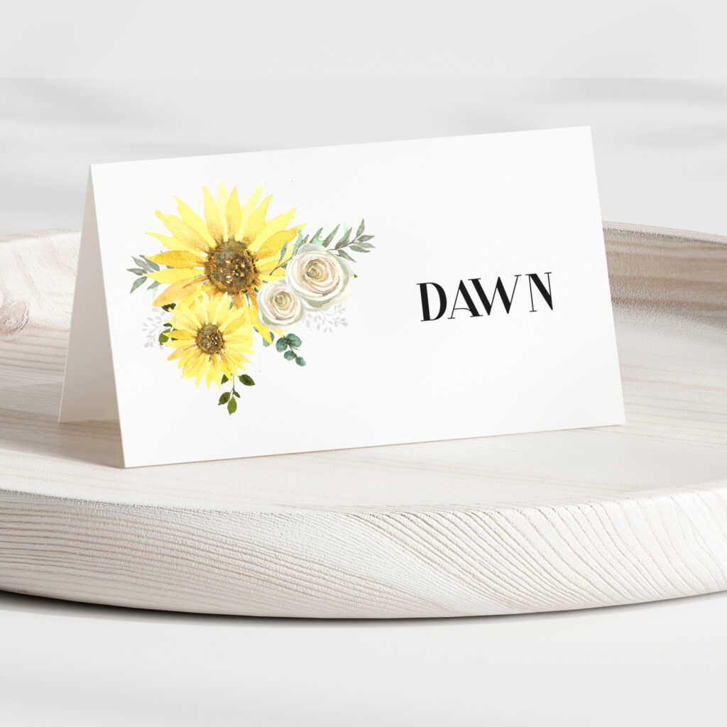 Dawn Wedding Place Cards | Wedding Stationery | Tops Designs
