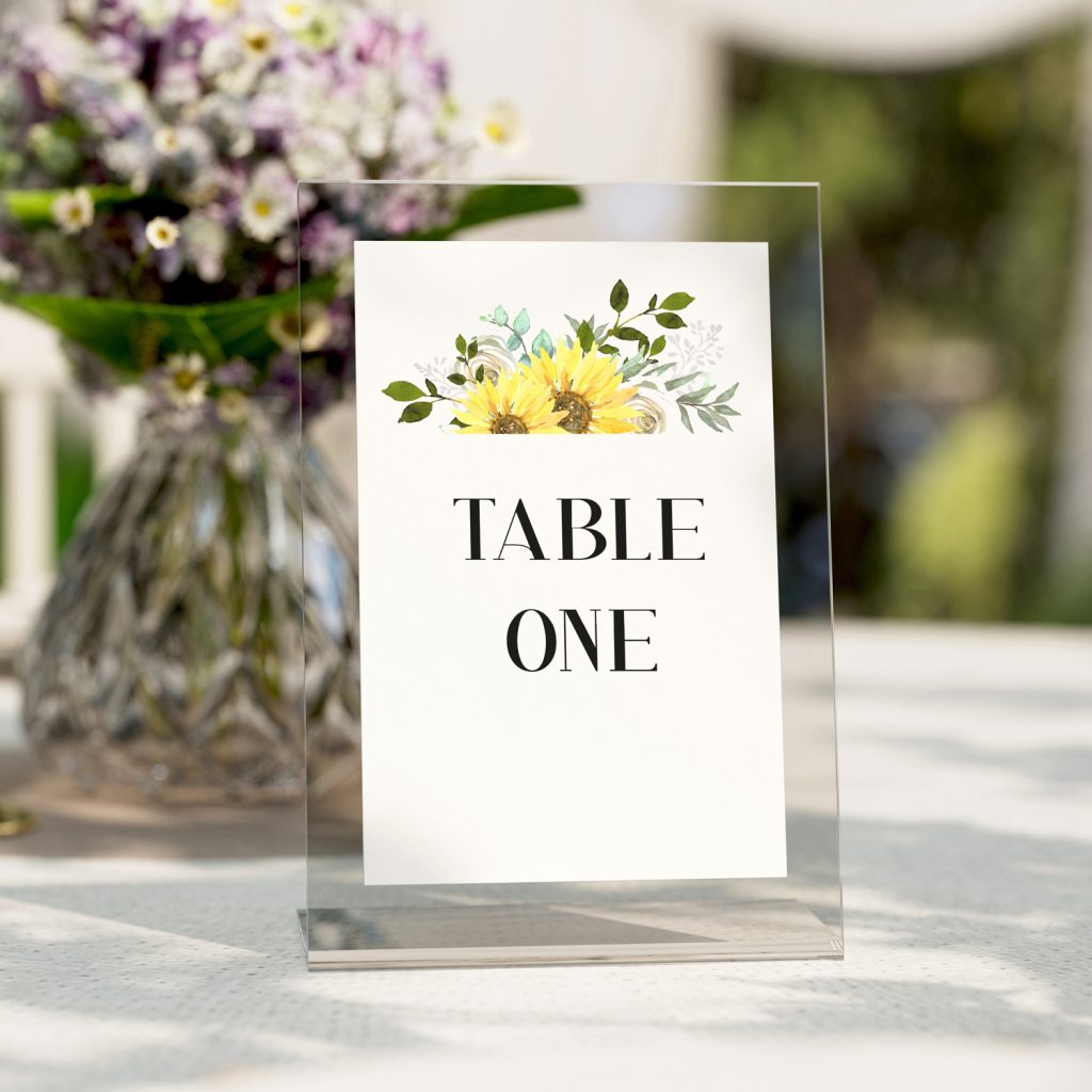 Dawn Wedding Table Names | Wedding Stationery | Tops Designs