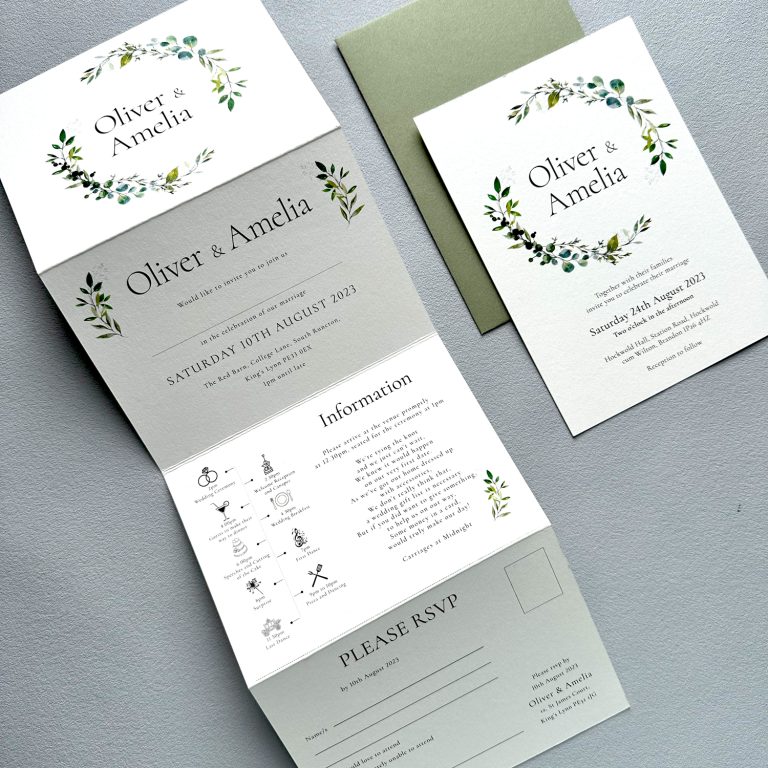 Fearne Concertina Wedding Invitations | Wedding Stationery | Tops Designs